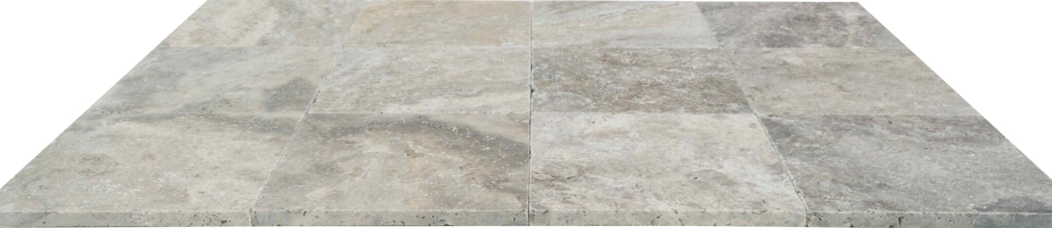 6×6 Nordic Silver Travertine Tumbled Tile ® - Keystone Tile