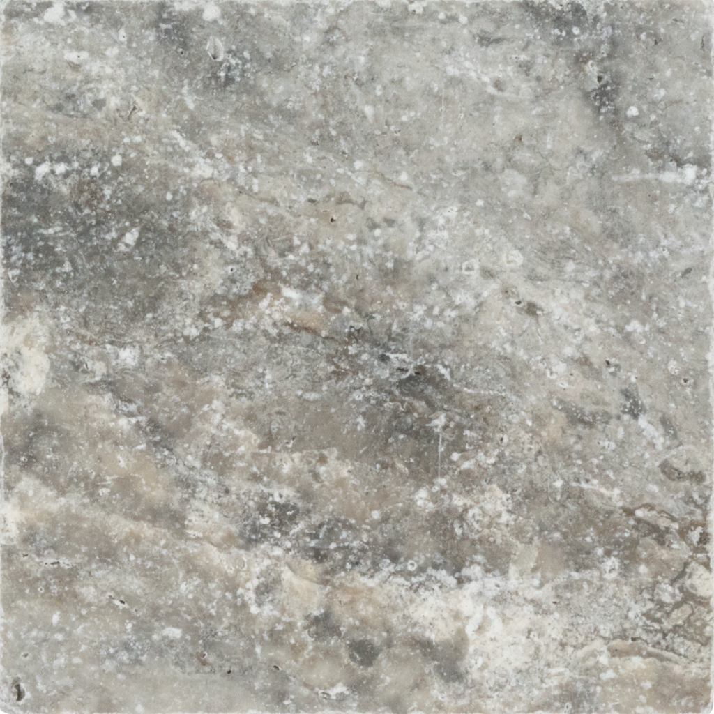 6×6 Nordic Silver Travertine Tumbled Tile ® - Keystone Tile