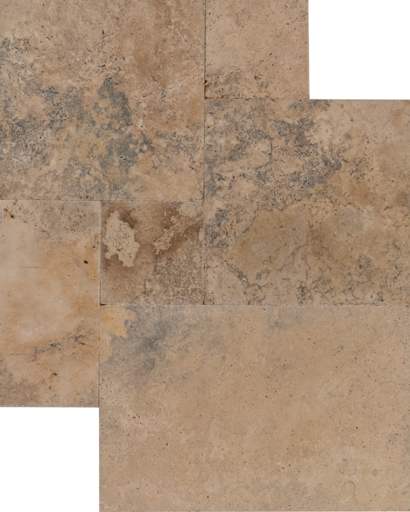 Ivory Rustic Versailles Pattern Chiseled Brushed TILE ® - Keystone Tile