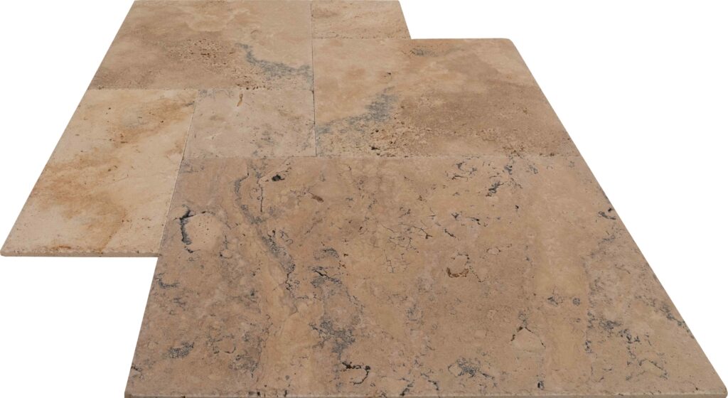 Ivory Rustic Versailles Pattern Chiseled Brushed TILE ® - Keystone Tile