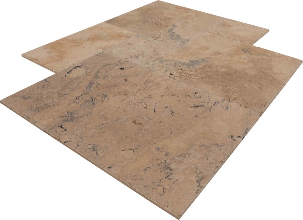 Ivory Rustic Versailles Pattern Chiseled Brushed TILE ® - Keystone Tile