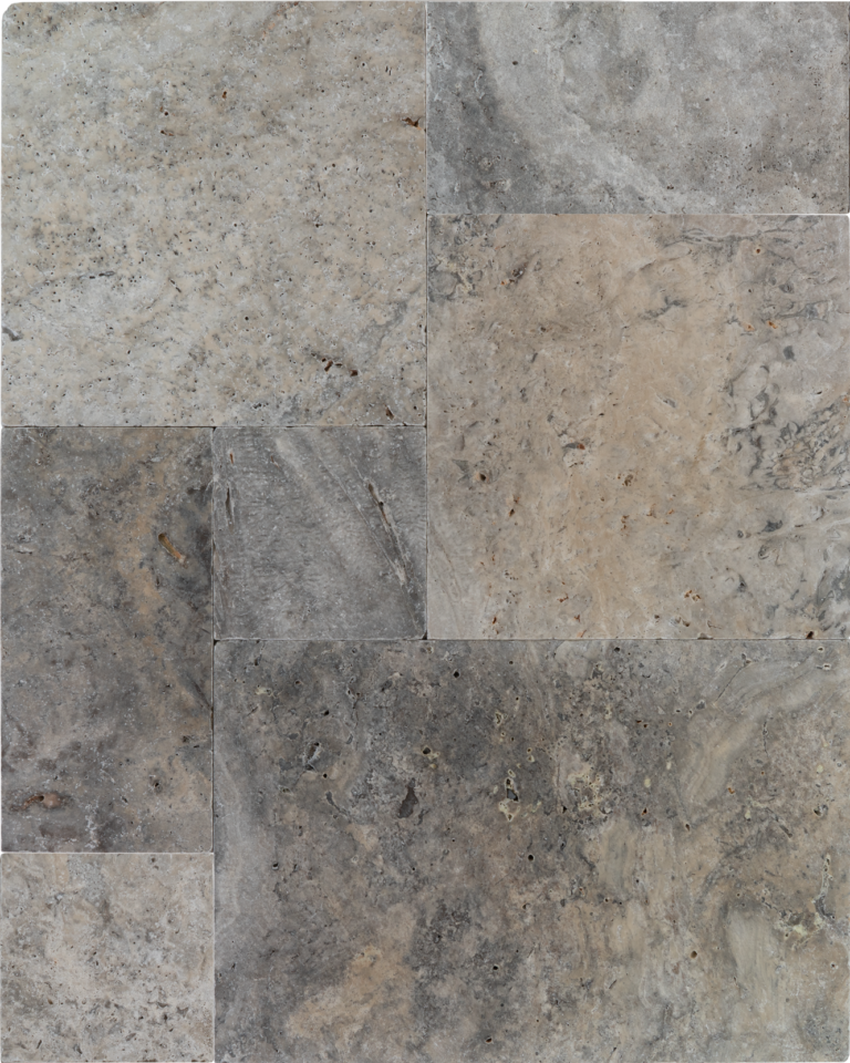 Nordic Silver Versailles Pattern TUMBLED TILE ® - Keystone Tile
