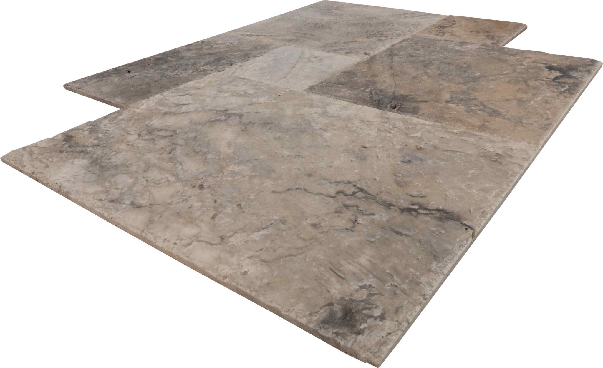 Nordic Silver Versailles Pattern Chiseled Brushed TILE ® - Keystone Tile