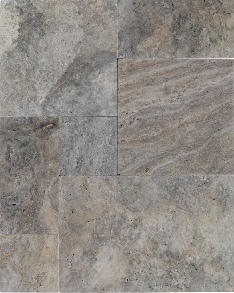 Nordic Silver Versailles Pattern TUMBLED TILE ® - Keystone Tile