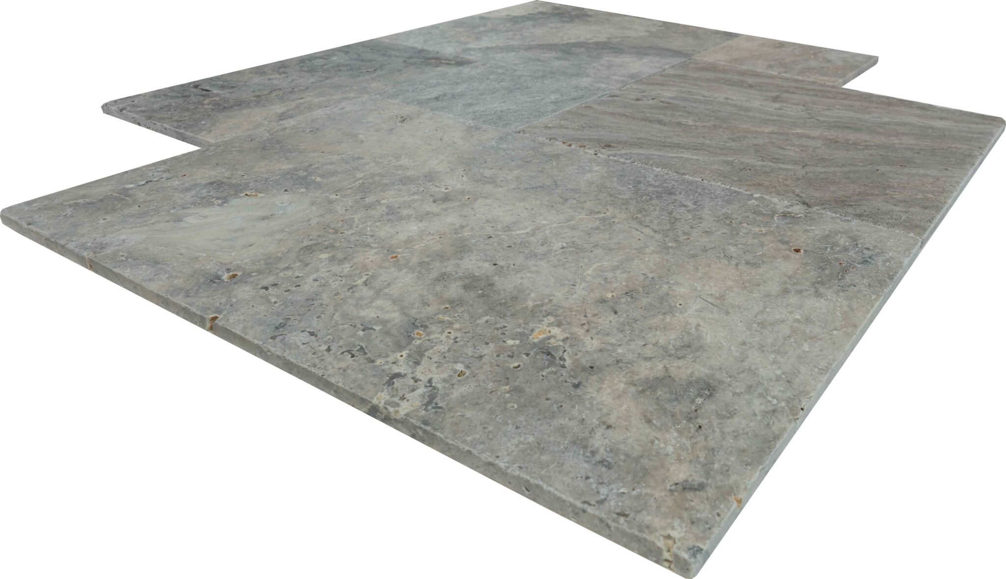 Nordic Silver Versailles Pattern TUMBLED TILE ® - Keystone Tile