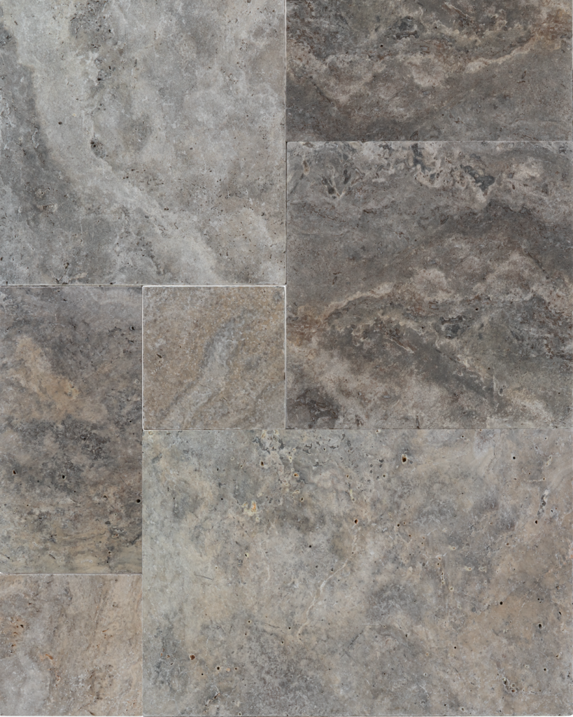 Nordic Silver Versailles Pattern TUMBLED TILE ® - Keystone Tile