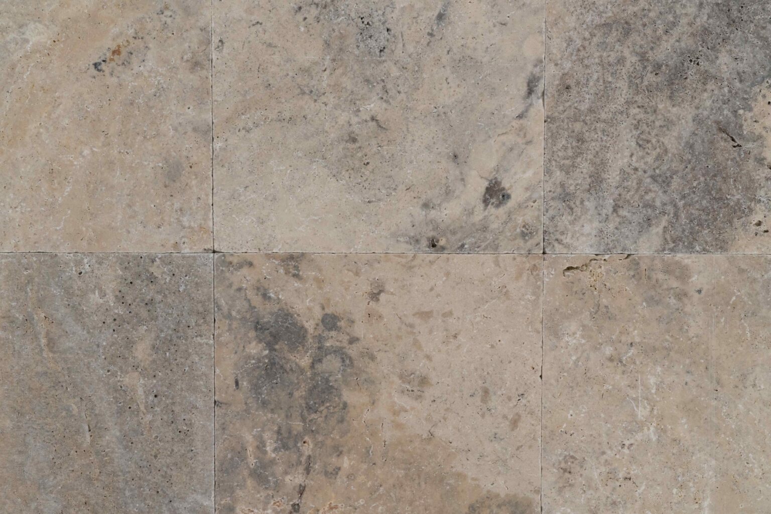 12×12 Nordic Silver Travertine Tumbled Tile ® - Keystone Tile