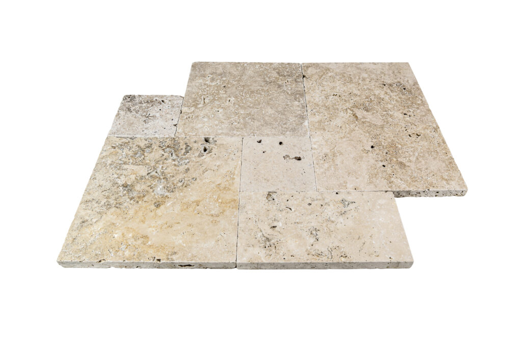 Pavers Light Classic Tumbled Versailles Pattern - Keystone Tile