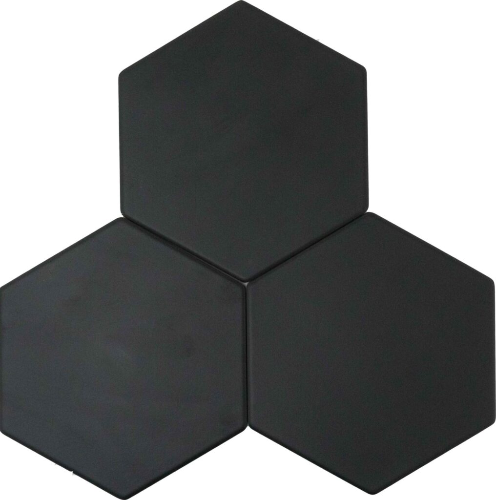 6 Inc hes Exabright Nero Glossy Ceramic Tile - Keystone Tile