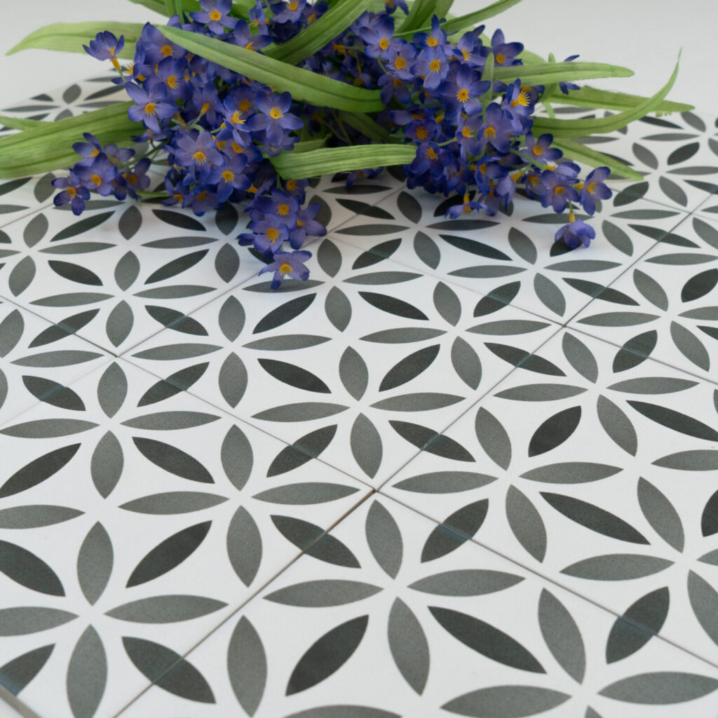 6X6 Aquarel Deco Antares Grigio Matt Porcelain Tile - Keystone Tile