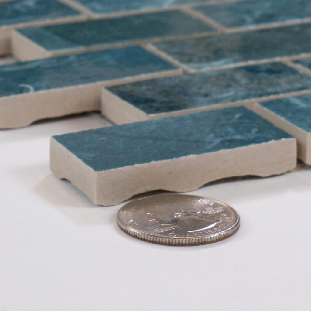 1×2 Crystal Emerald Polished Porcelain Mosaic - Keystone Tile