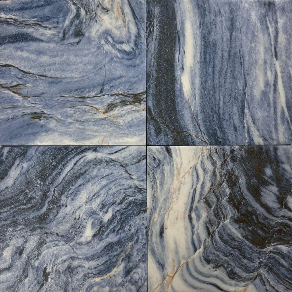 6×6 Deep Blue Oxid Porcelain Tile - Keystone Tile