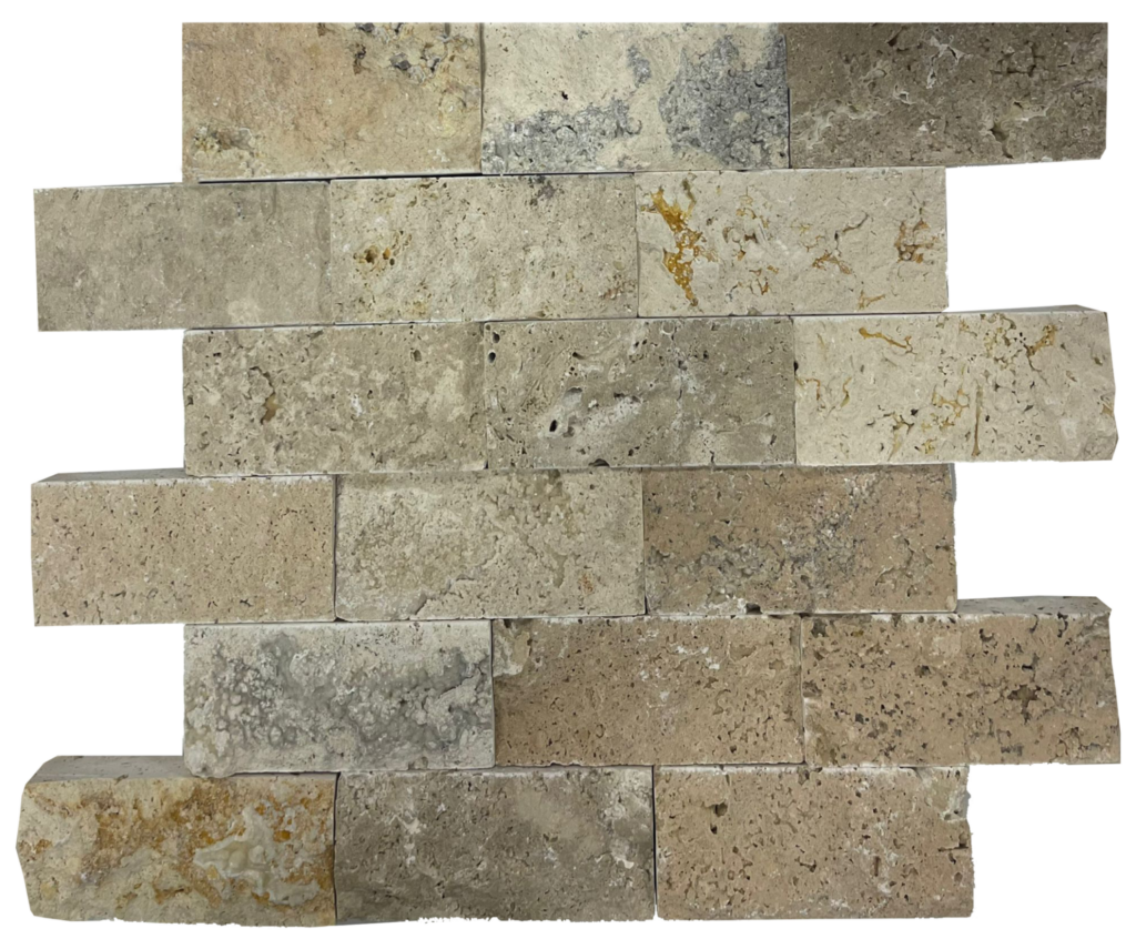 2×4 Ivory Rustic Split Face ® - Keystone Tile