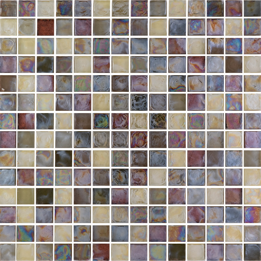 1×1 Luster Honey Dew Glass Mosaic - Keystone Tile
