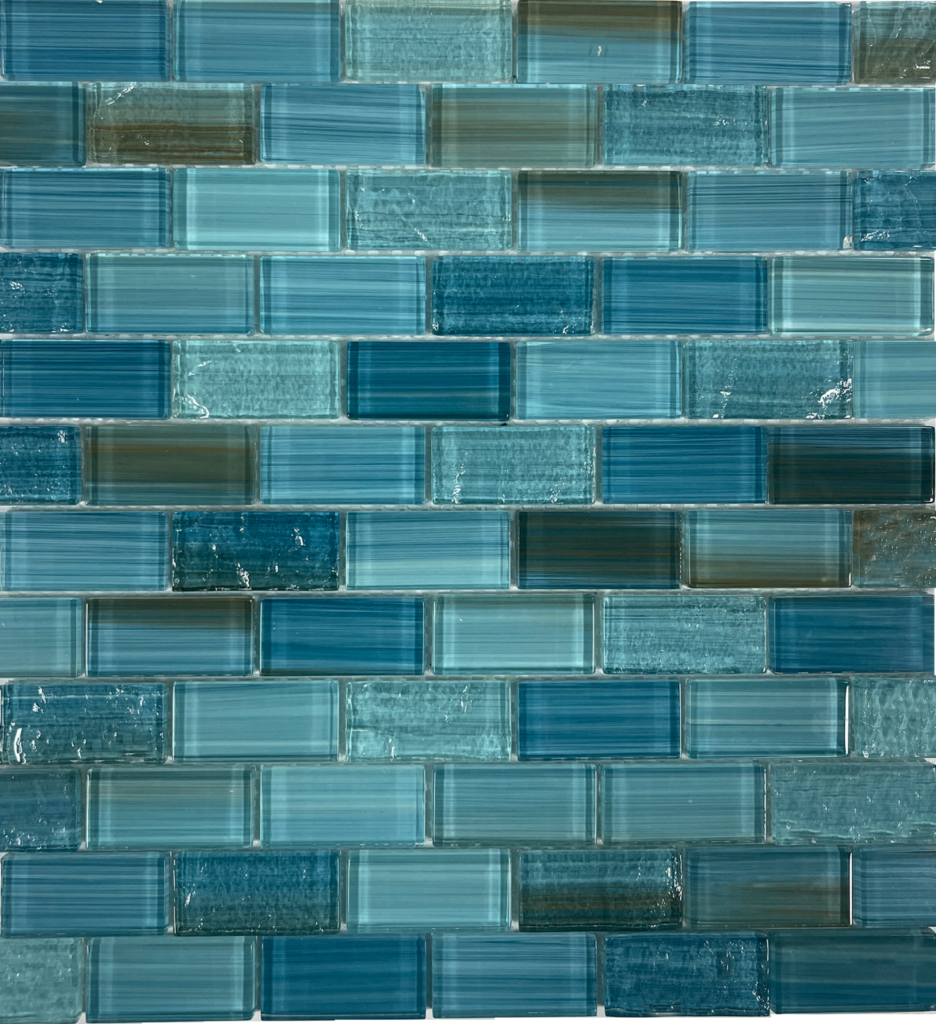 1×2 Caribbean Currents Glass Mosaic - Keystone Tile