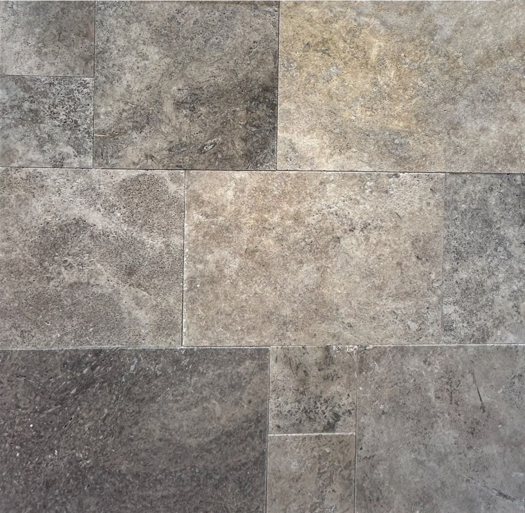 PAVERS Premium Silver Tumbled Versailles Pattern - Keystone Tile